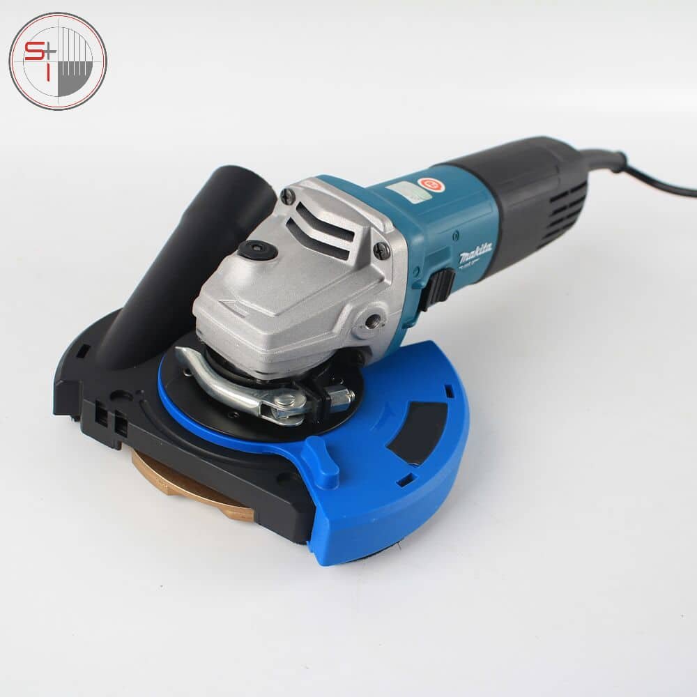 Angle Grinder Dust Shroud For Stone Dust Collection - Stone Tech Inc