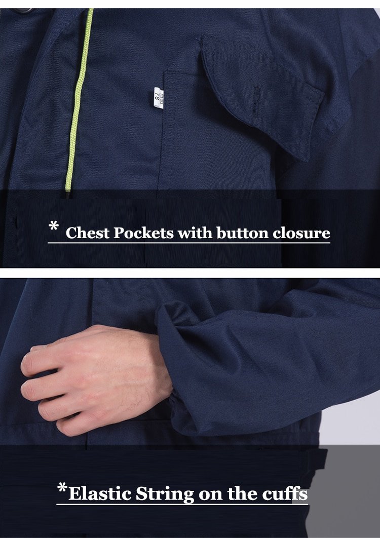 Mechanic Men Long Sleeve Work Coverall Working Uniforms With Reflective ...