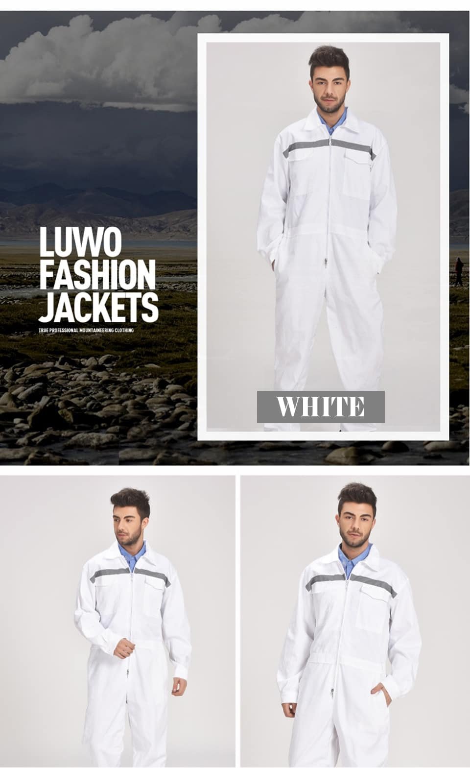 Mechanic Men Long Sleeve Work Coverall Working Uniforms With Reflective ...